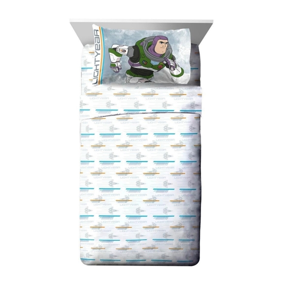 Disney | Bedding | New Disney Pixar Lightyear 3 Piece Twin Bed Sheets ...
